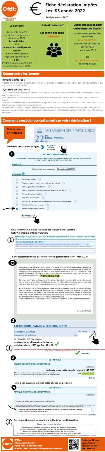 ISS des corps techniques : Comment bien les déclarer aux impôts ? - CFDT UFETAM